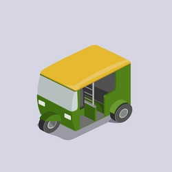 Auto rickshaw symbol sign silhouette icon Vector Image