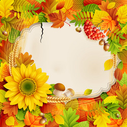 Autumn frame Royalty Free Vector Image - VectorStock