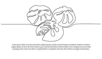 Bakpao one continuous line design chinese food Vector Image