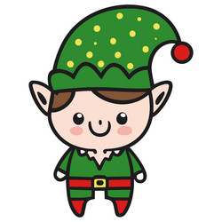 Christmas elves kawaii Royalty Free Vector Image