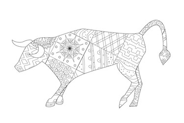 Bull Adult Coloring Vector Images (over 270)