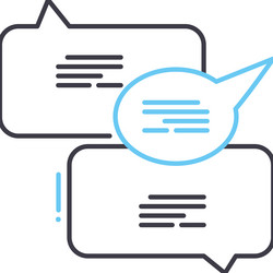Forum line icon outline symbol Royalty Free Vector Image