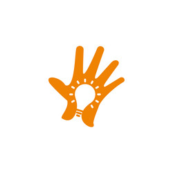 Pointing hand debate symbol Royalty Free Vector Image