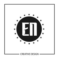 Initial letter en logo template design Royalty Free Vector