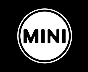 Mini brand logo symbol black design german car Vector Image