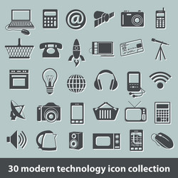 Modern technology stickers Royalty Free Vector Image