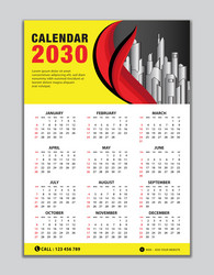 Calendar 2030 Vector Images (over 180)