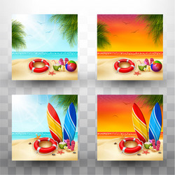 Tropical beach background Royalty Free Vector Image