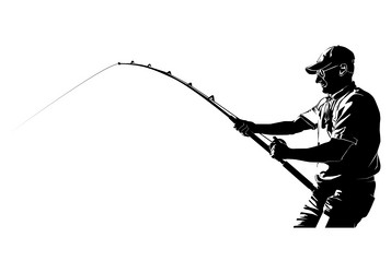 Fishinggraphic fly fishing Royalty Free Vector Image