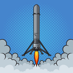 Cartoon rocket Royalty Free Vector Image - VectorStock