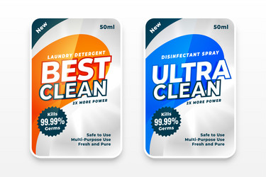 Stain remover detergent cleaner label sticker Vector Image