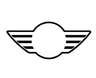 Mini brand logo symbol black design german car Vector Image