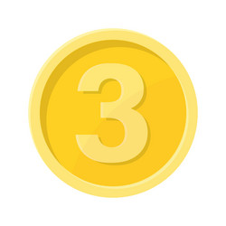 Simple of coin with number zero concept Royalty Free Vector
