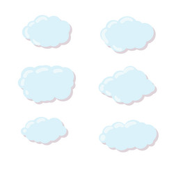 Blue bubbles cloud isolated cartoon Royalty Free Vector