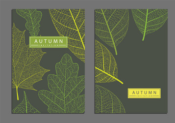 Leaf cover template Royalty Free Vector Image - VectorStock