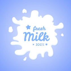 Cartoon milk stain falling drop shape Royalty Free Vector