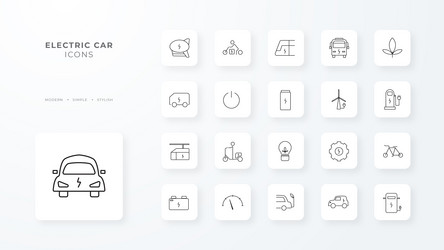 Modern blue electric green energy vehicle icon Vector Image