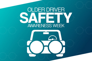 Older driver safety awareness week Royalty Free Vector Image