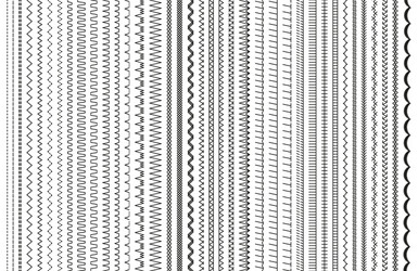 Sewing machine stitches seamless sew Royalty Free Vector