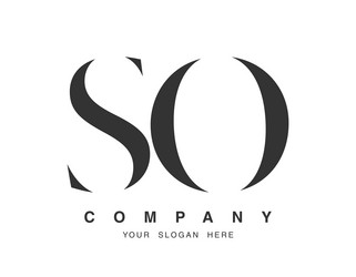 Sq logo design initial letter s and q serif font Vector Image