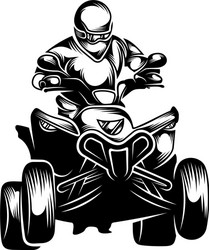 Atv logo quad bike competition silhouette Vector Image
