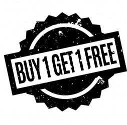 Buy 1 get 1 free rubber stamp Royalty Free Vector Image