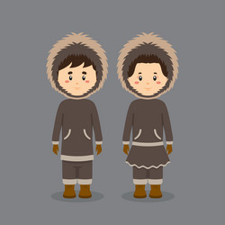 Avatar of a eskimo alaska character Royalty Free Vector