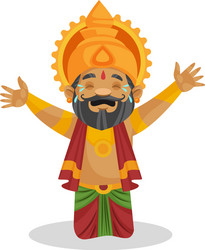 King dasaratha cartoon character Royalty Free Vector Image