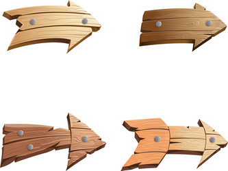 Wood arrow icon-2 Royalty Free Vector Image - VectorStock