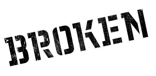Broken rubber stamp Royalty Free Vector Image - VectorStock
