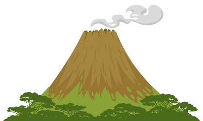 Cartoon Volcano Not Erupting