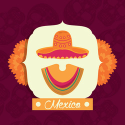 Day of the dead skull Royalty Free Vector Image