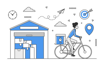 Storehouse storage logistics delivery Royalty Free Vector