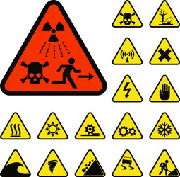 Hazard Warning Safety Signs Royalty Free Vector Image