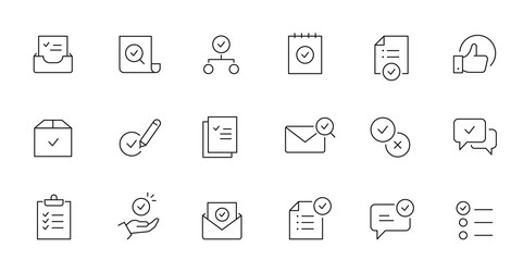 Document check quality control line icon Vector Image
