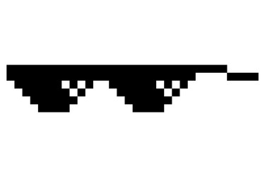 Pixel glasses meme like a boss meme pixelation Vector Image