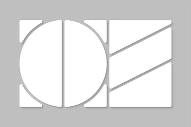 Empty collage five frames images photo Royalty Free Vector