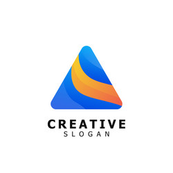 Triangle business logo design Royalty Free Vector Image