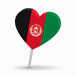 Rwandan flag heart-shaped map pointer layout Vector Image