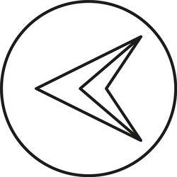 Left modern arrow icon Royalty Free Vector Image