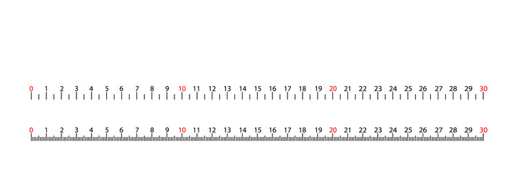 Ruler scale measure length measurement Royalty Free Vector