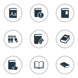 Set of monochrome icons with arabic alphabet Vector Image