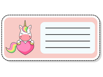 Children label notebook stickers notepad Vector Image