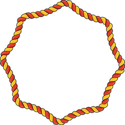 Collection round outline decorative rope border Vector Image