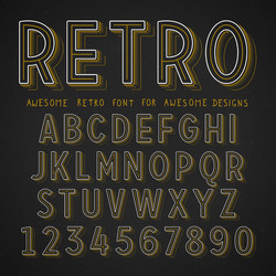 Retro typeface font Royalty Free Vector Image - VectorStock