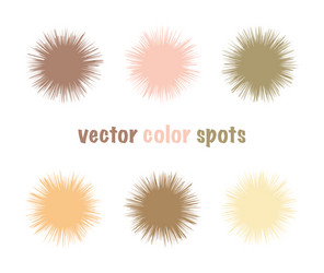 Set of color editable spots nude pastel circles Vector Image