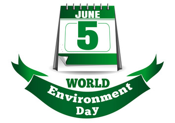 World environment day concept june 5th Royalty Free Vector