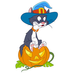 Robber pumpkin halloween funny cartoon Royalty Free Vector