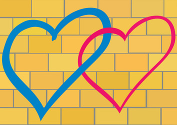 Connected hearts Royalty Free Vector Image - VectorStock