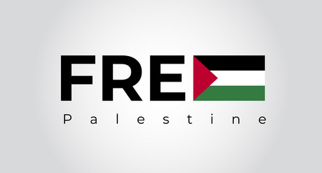 Free palestine movement isolated in white Vector Image